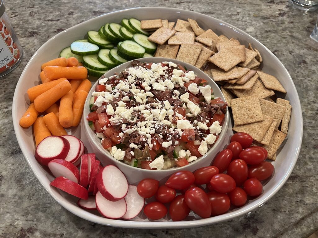 Layered Greek Hummus Dip – Niki Kubiak